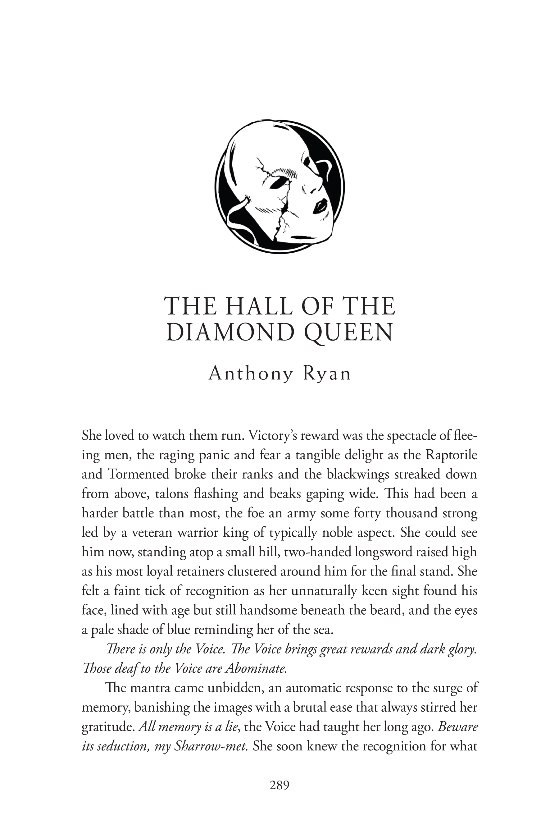 Anthony Ryan Short Story